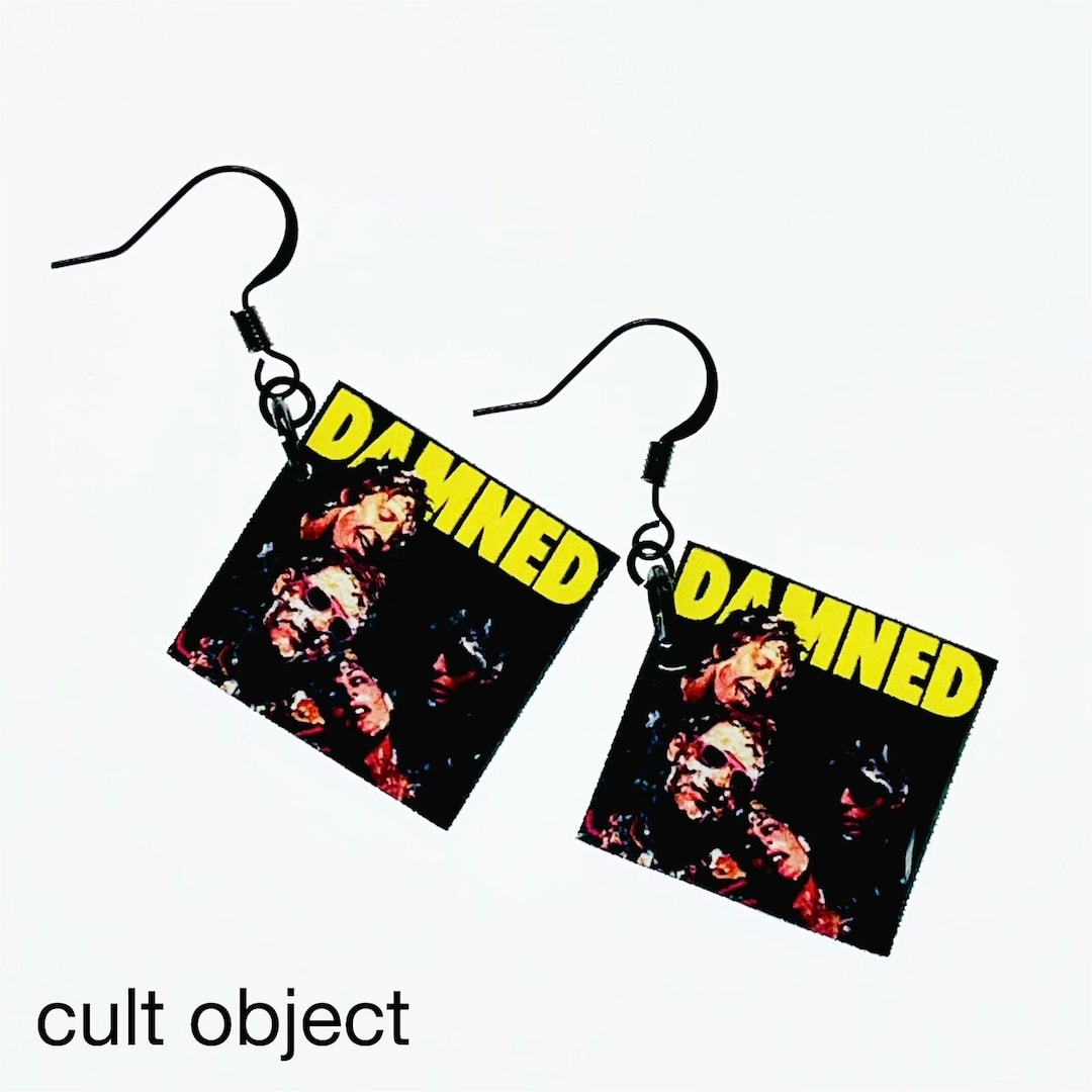 Damned Damned Damned Album Cover Dangling Earrings - Record Album Vinyl ...