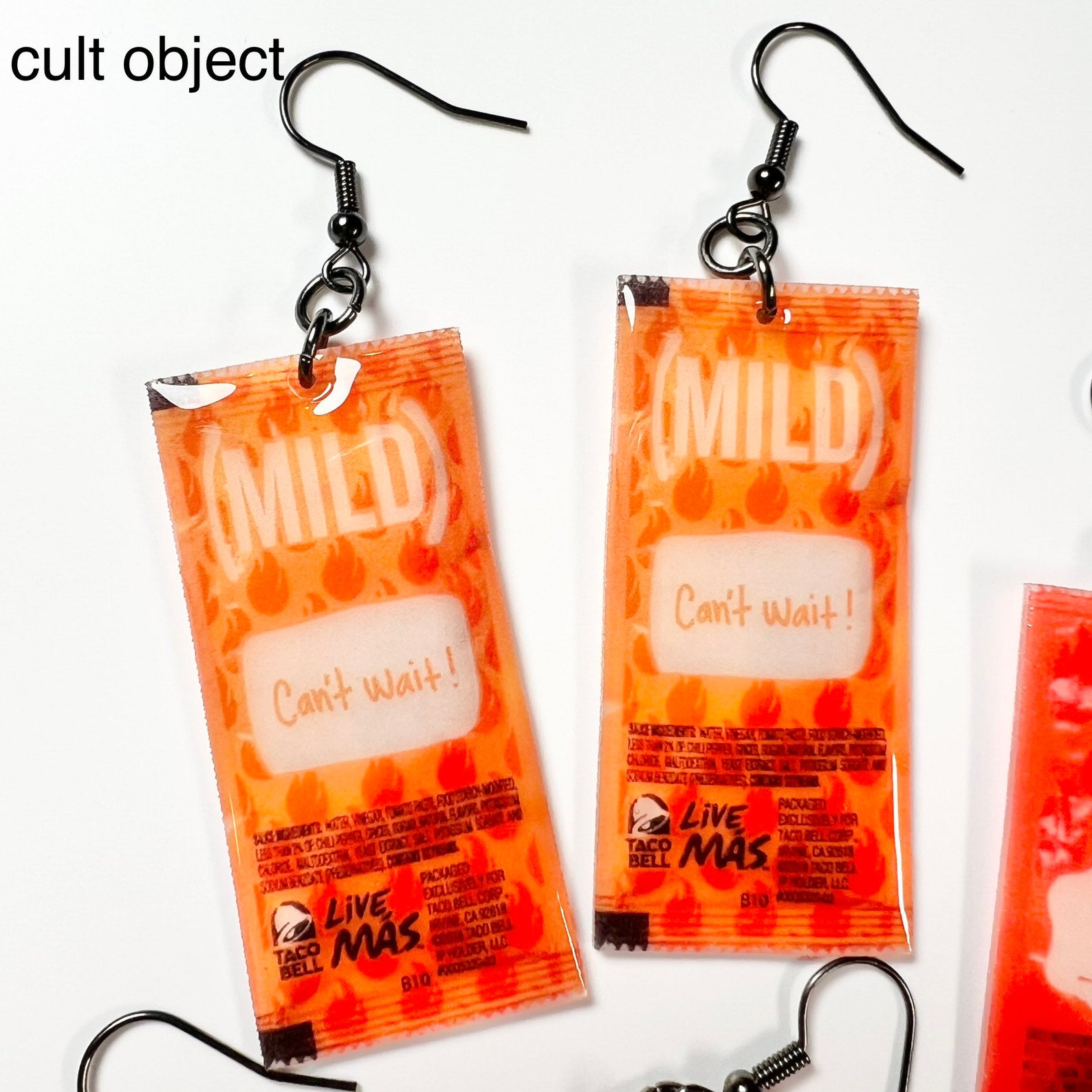 Fast Food Hot Sauce Packet Dangle Earrings - Mild Sauce - Hot Sauce ...