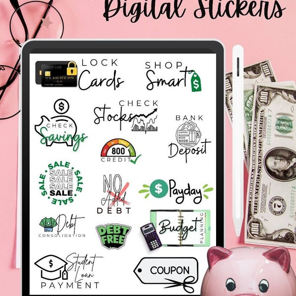 Finance Stickers - Etsy