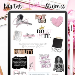 Faith Digital Stickers, Christian Stickers, Bible Verse Planner ...