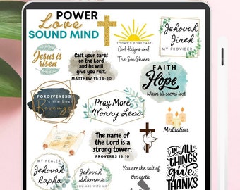 Religious Digital Devotional Stickers, Faith Bible Verse, Scripture ...