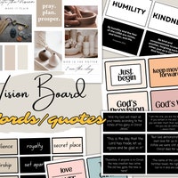 Vision Board Faith Printable, Christian Vision Board Kit, Vision Board ...