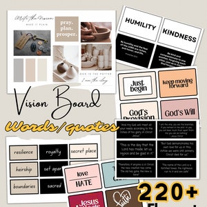Printable Vision Board Quotes Christian Bible Verse Vision Board ...