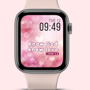 Valentine Apple Watch Face Wallpaper, Faith Png, Pink Hearts Christian ...
