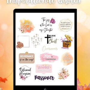 Digital Faith Stickers, Christian Faith Autumn Digital Planner Stickers ...