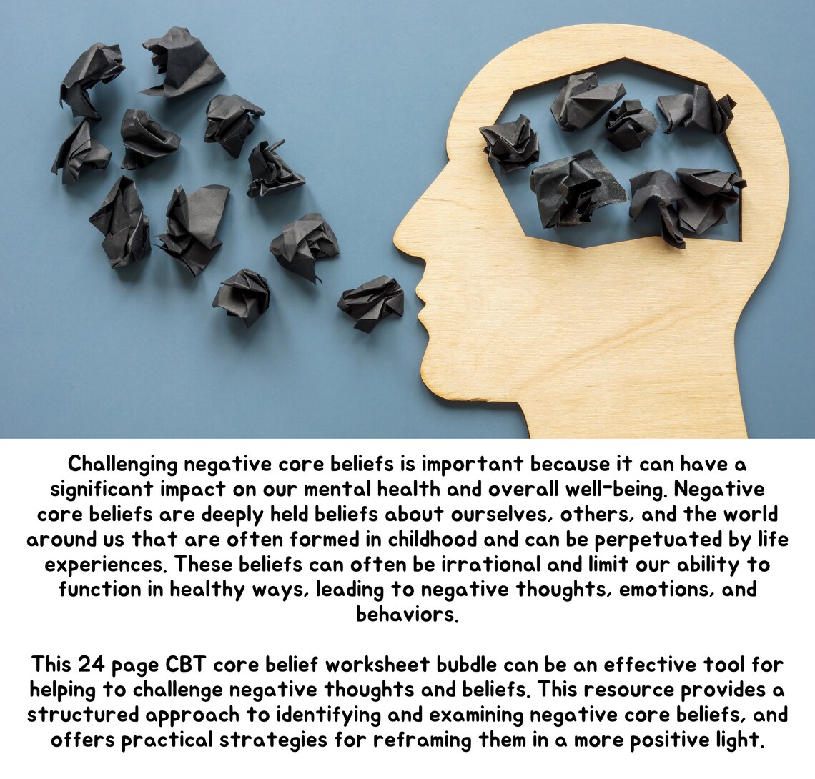 Core Beliefs Worksheet Pdf, Identifying Core Beliefs Questionnaire ...