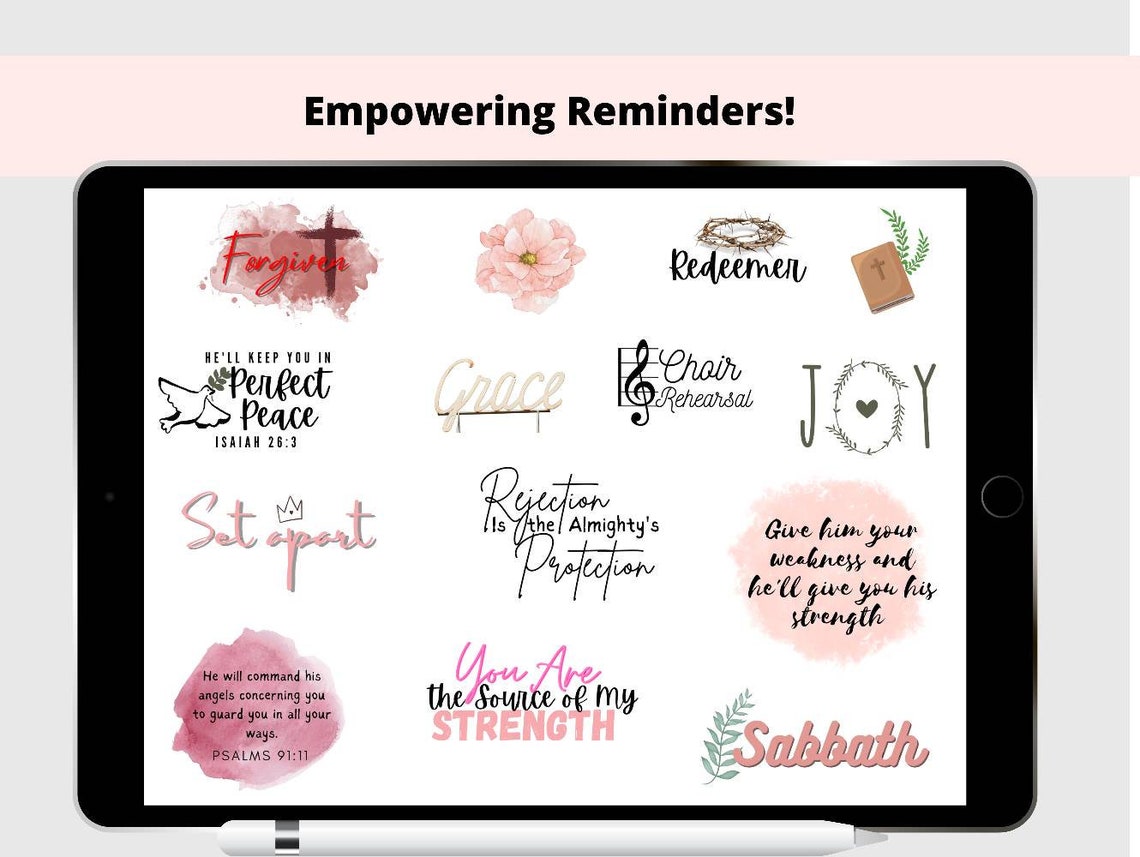 Religious Digital Devotional Stickers Faith Bible Verse - Etsy