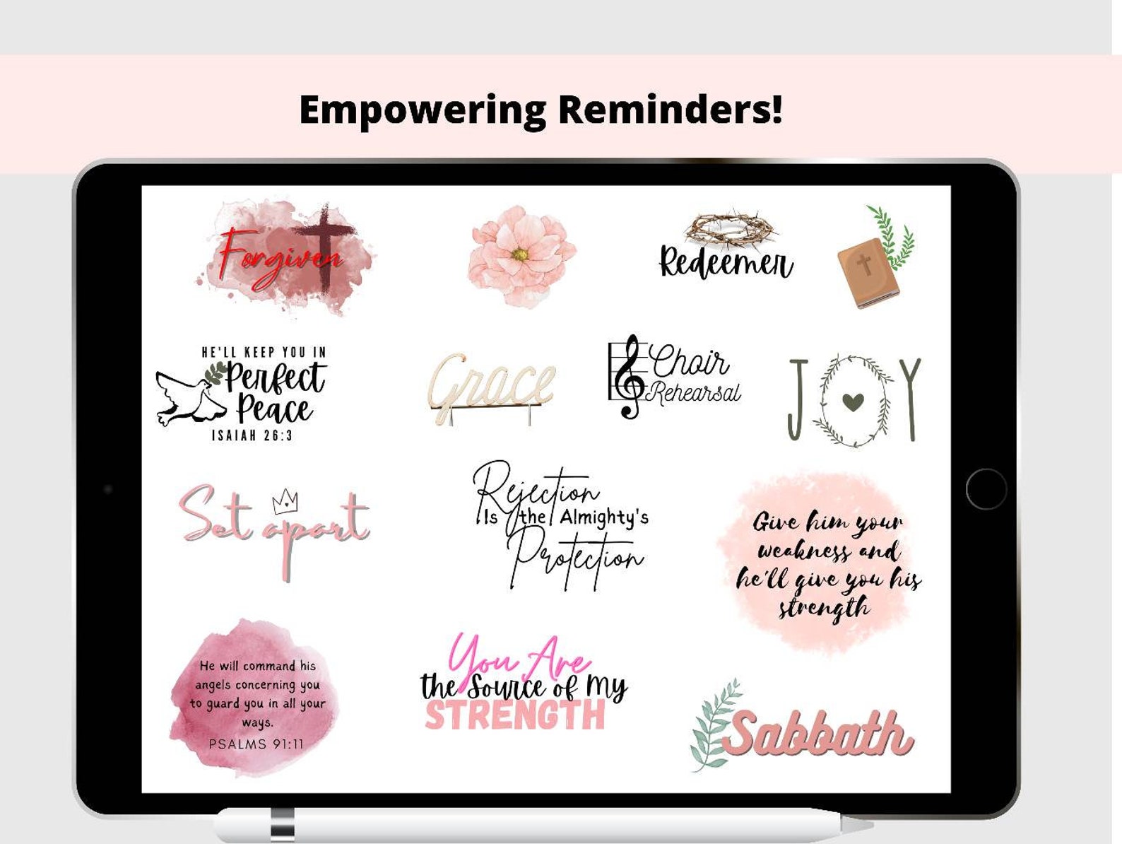 Religious Digital Devotional Stickers, Faith Bible Verse, Scripture ...