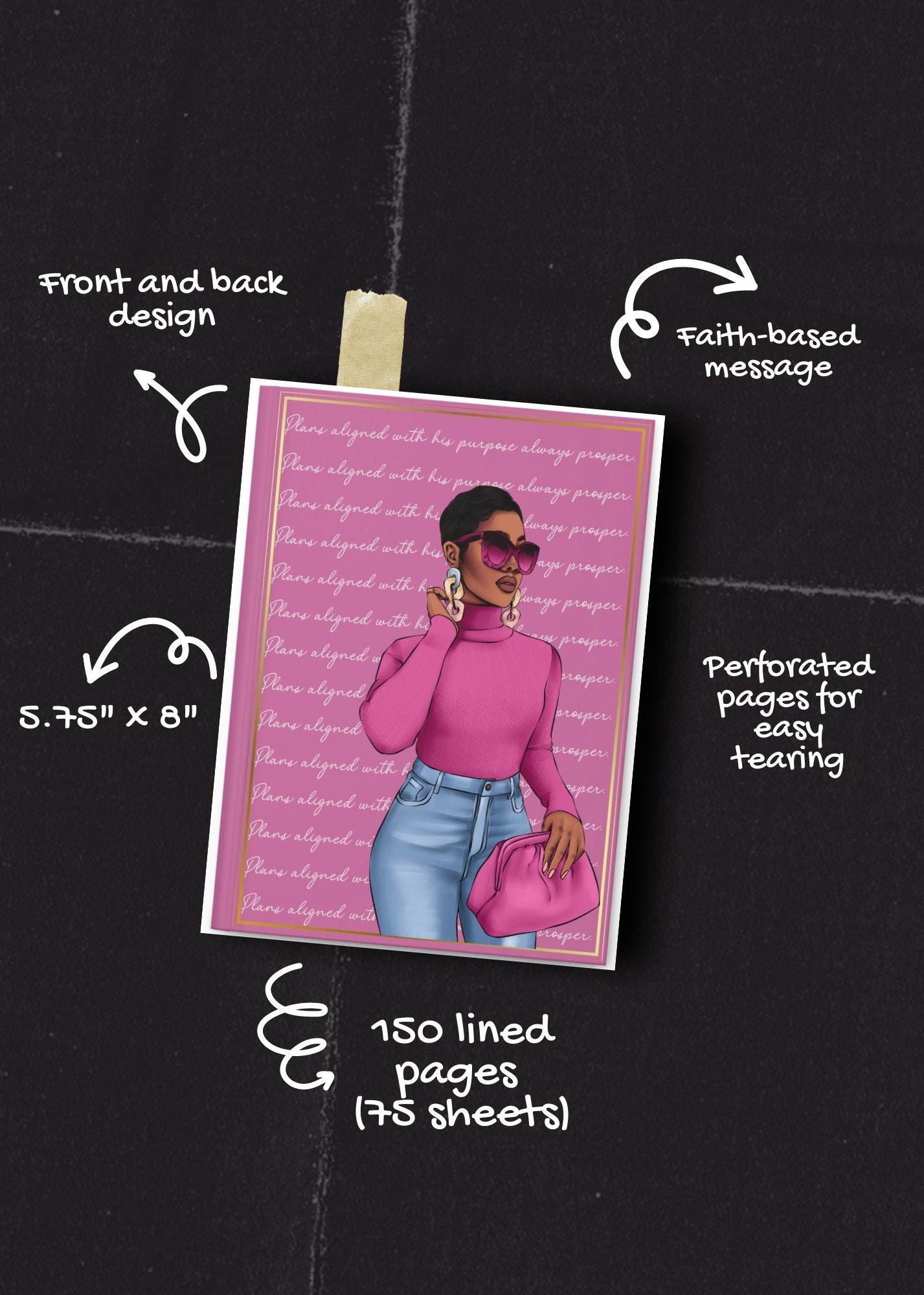 Black Women Self Care Hardcover Notebook Matte, Black Girl Journal ...