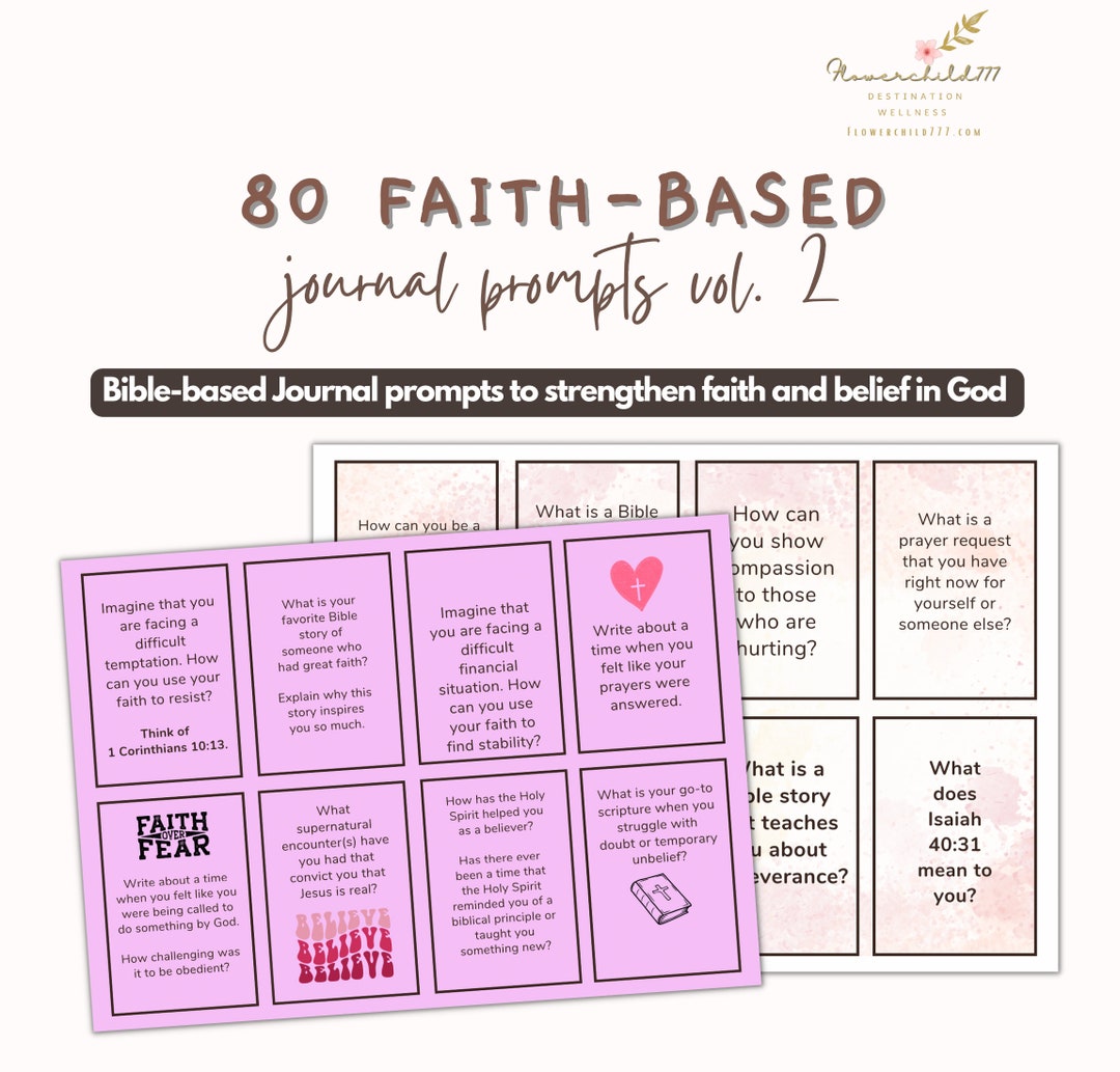 Christian Journal Prompts, Prayer Journal, Digital Faith Journal ...