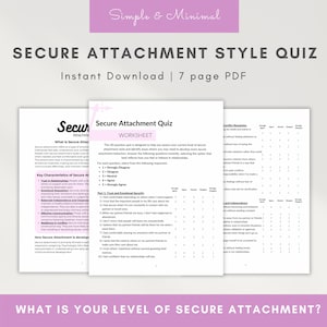 Attachment Style Quiz Pdf, Attachment Style Questionnaire Attachment ...
