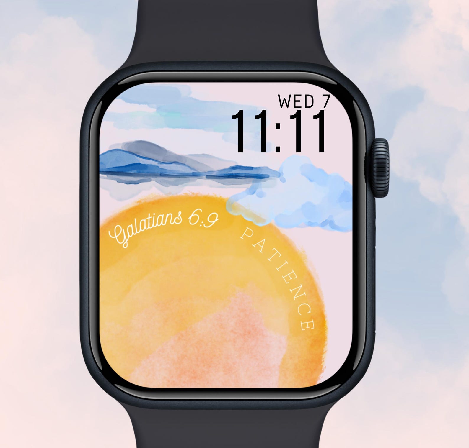 Christian Apple Watch Face Wallpaper, Digital Watch Face, Faith Png ...