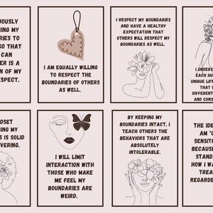 Boho Printable Affirmation Cards, Self Care Printable, Daily ...