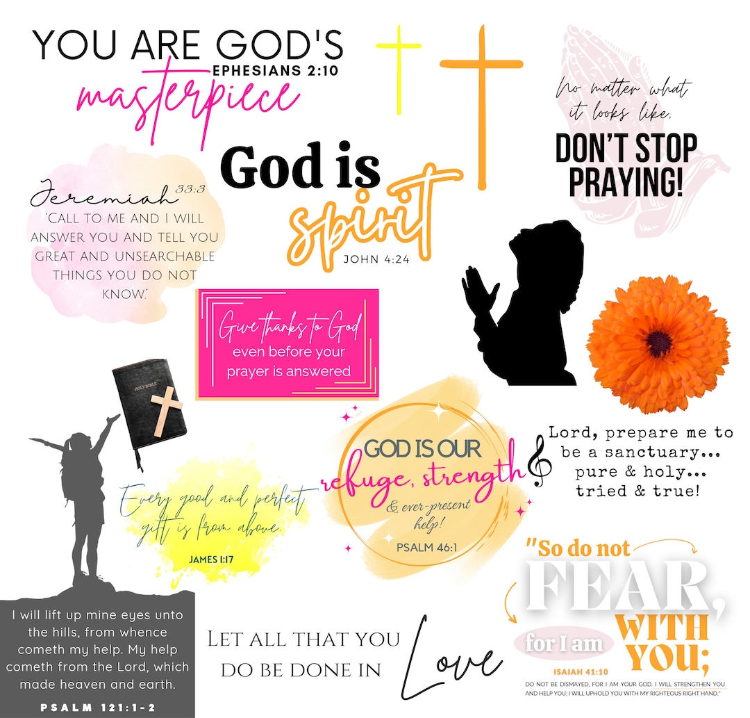 Digital Prayer Planner Stickers Faith Stickers Bible Verse Scripture ...