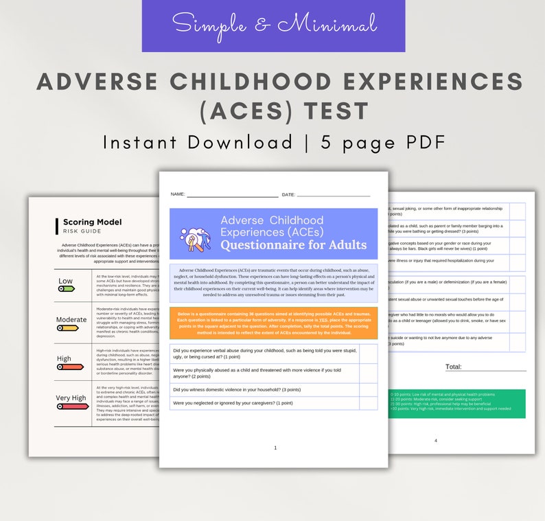Adverse Childhood Experiences Test for Adults Pdf, Aces Worksheets ...