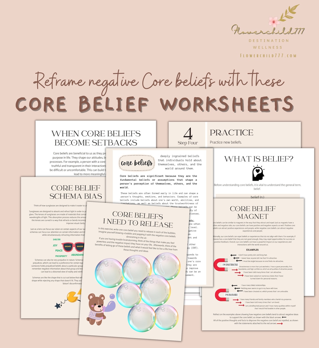 Core Beliefs Worksheet Pdf Maladaptive Beliefs, Cognitive Distortions ...