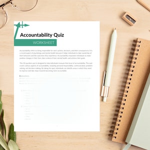 Accountability Worksheet Pdf Addiction Worksheets Accountability Quiz ...