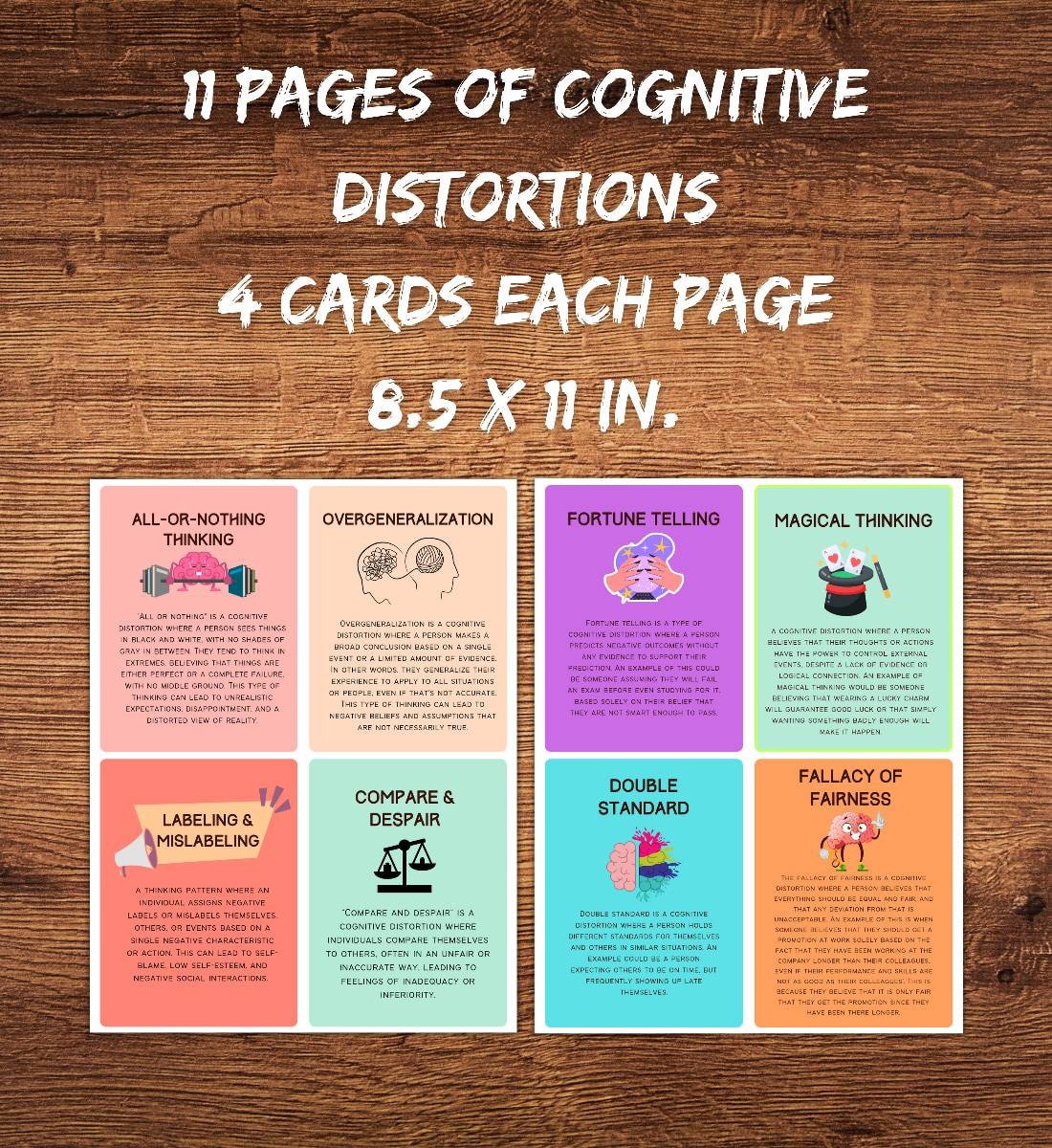 Unhelpful Thinking Styles Pdf Cognitive Distortions Worksheets ...