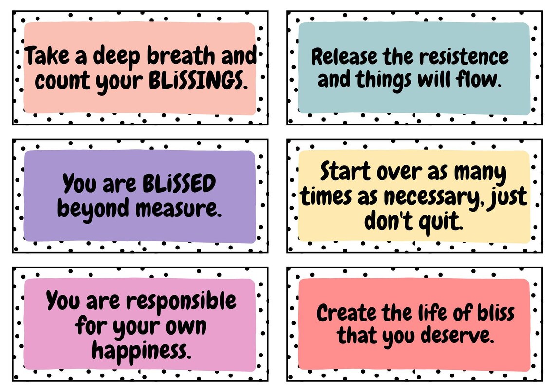 Printable Notes of Encouragement Affirmation Notes - Etsy