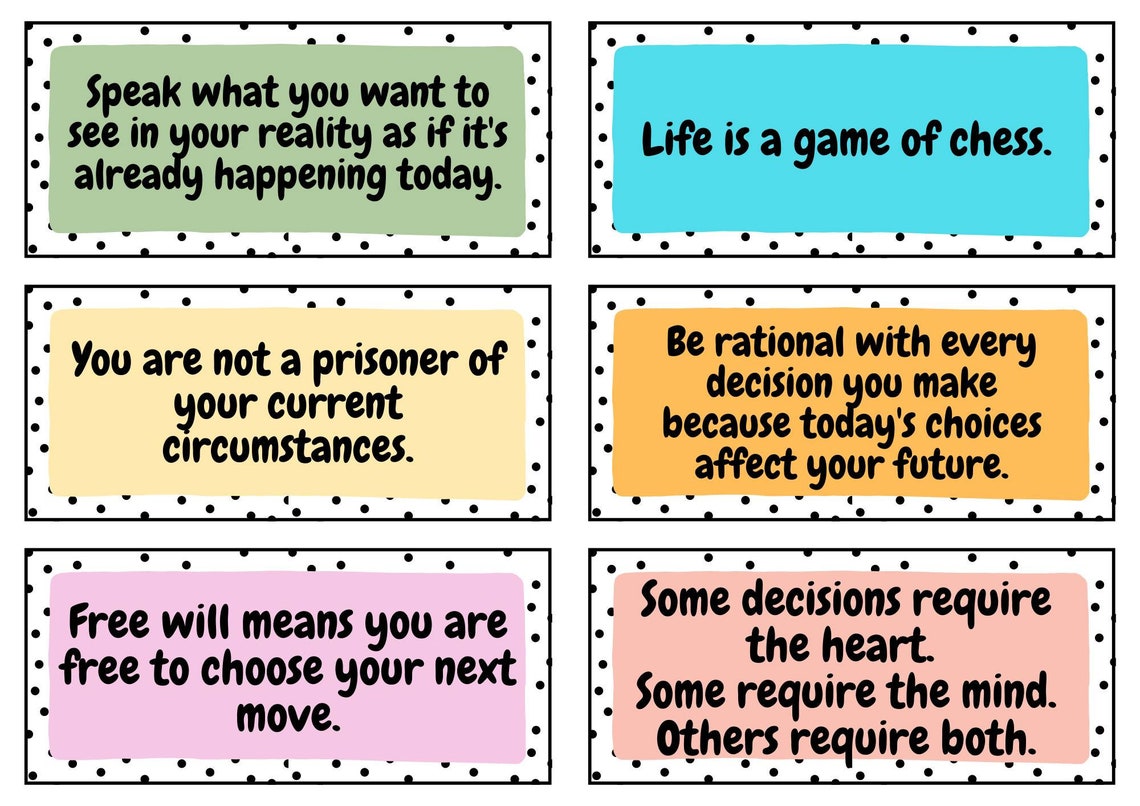 Printable Notes of Encouragement, Affirmation Notes, Inspirational ...