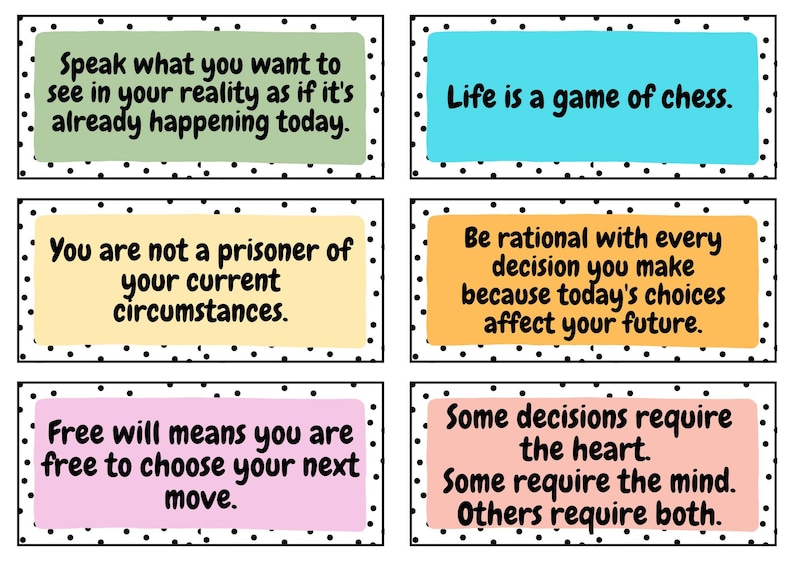 Printable Notes of Encouragement, Affirmation Notes, Inspirational ...