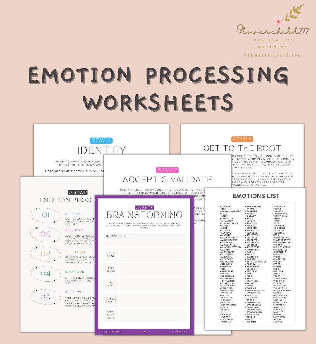 Emotion Processing Worksheets, Calming Corner, Emotions List, Trauma ...