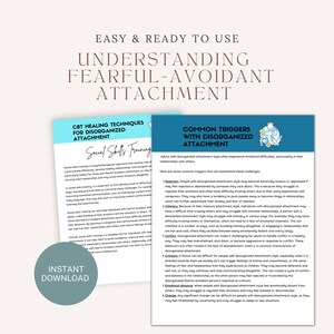Disorganized Attachment Style Workbook, Fearful Avoidant Attachment ...