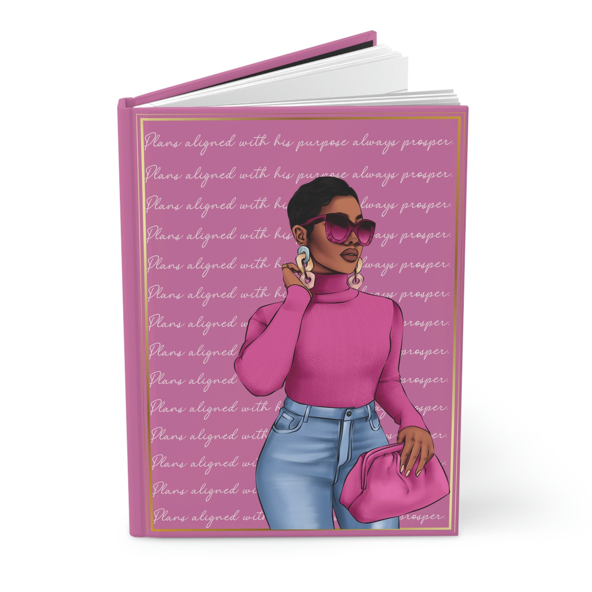 Black Women Self Care Hardcover Notebook Matte, Black Girl Journal ...