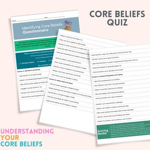 Core Beliefs Worksheet Pdf, Identifying Core Beliefs Questionnaire, Maladaptive Schemas ...