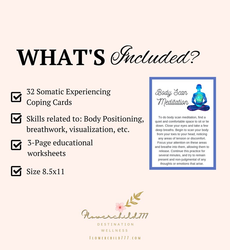 Somatic Therapy Coping Skills Cards, Somatic Therapy Exercises Pdf ...