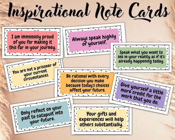 Printable Notes of Encouragement Affirmation Notes - Etsy