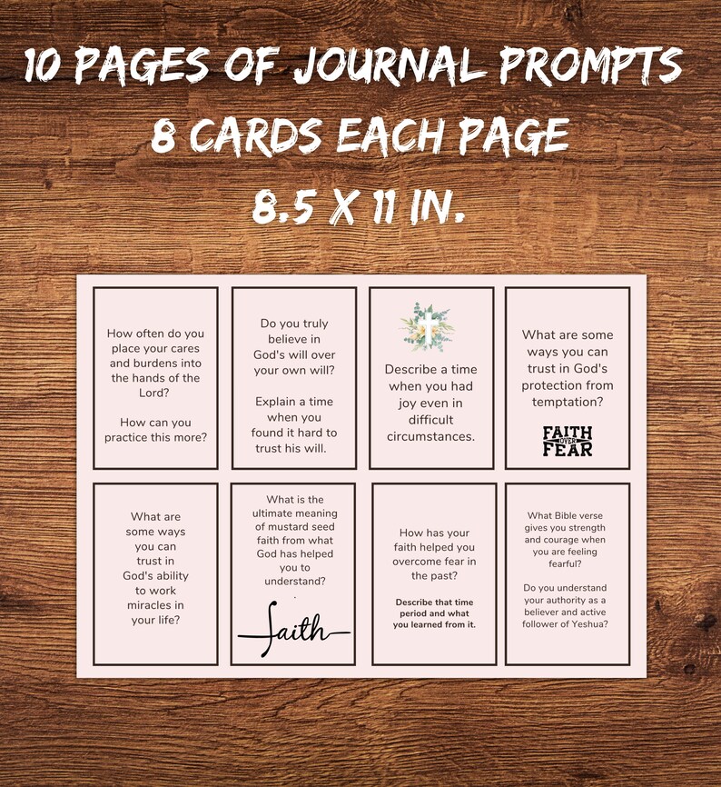 Journaling Prompts, Prayer Journal, Digital Faith Journal Prompts ...