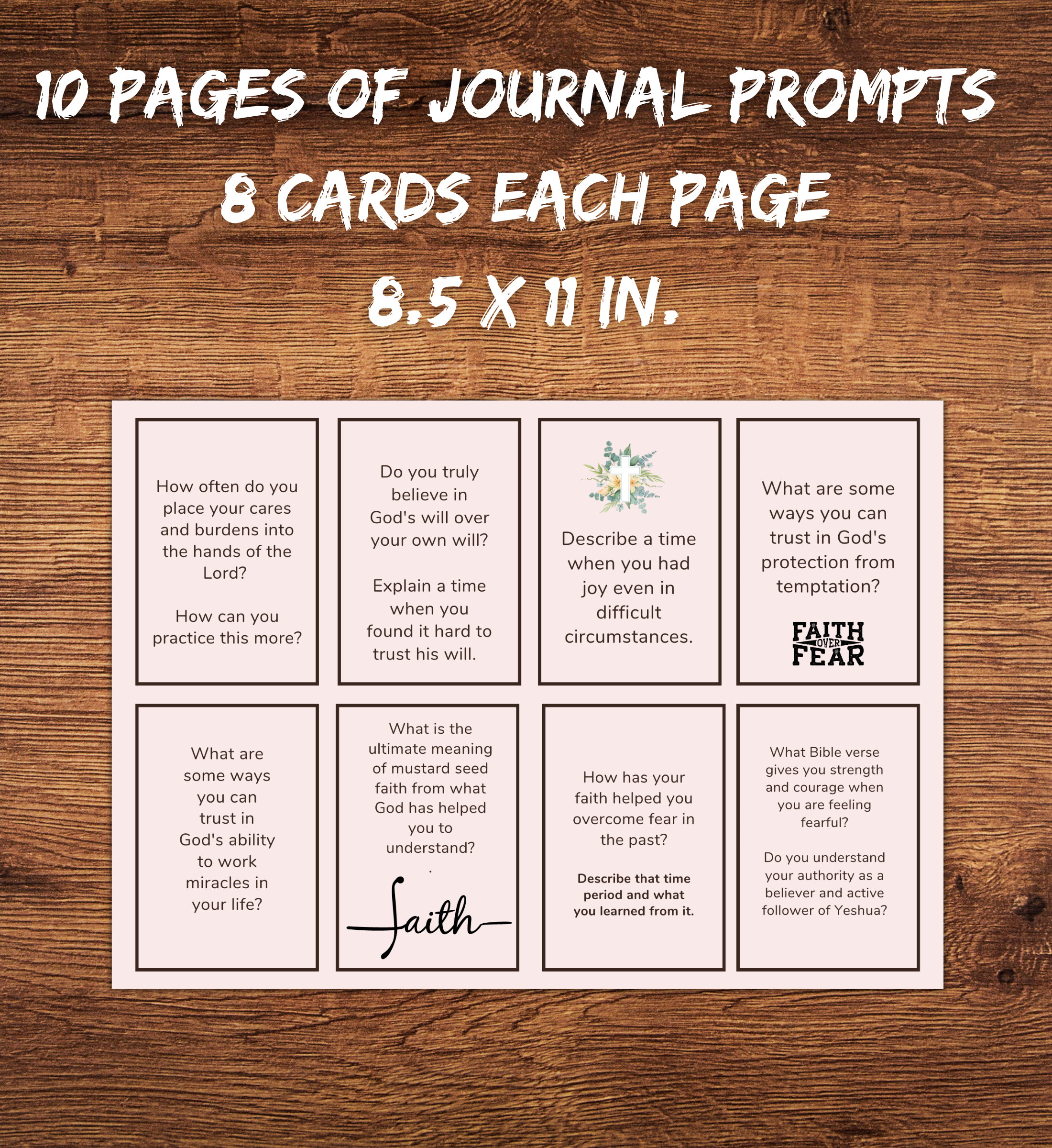 Journaling Prompts, Prayer Journal, Digital Faith Journal Prompts ...
