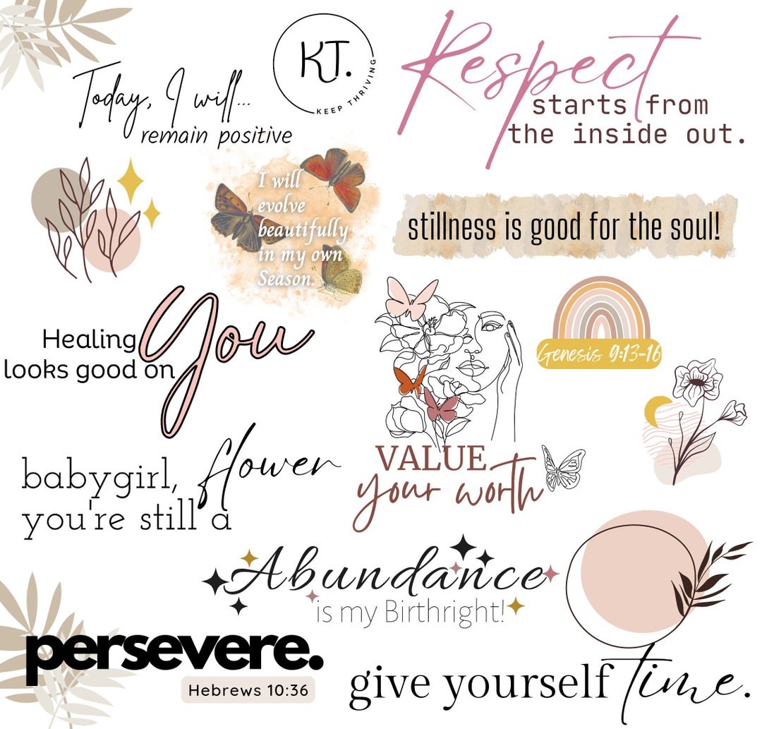 Daily Affirmation Stickers Digital Planner Stickers, Faith Stickers ...