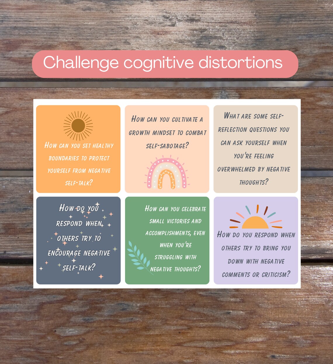 Cognitive Distortions Pdf Journal Prompts, Cognitive Distortions ...