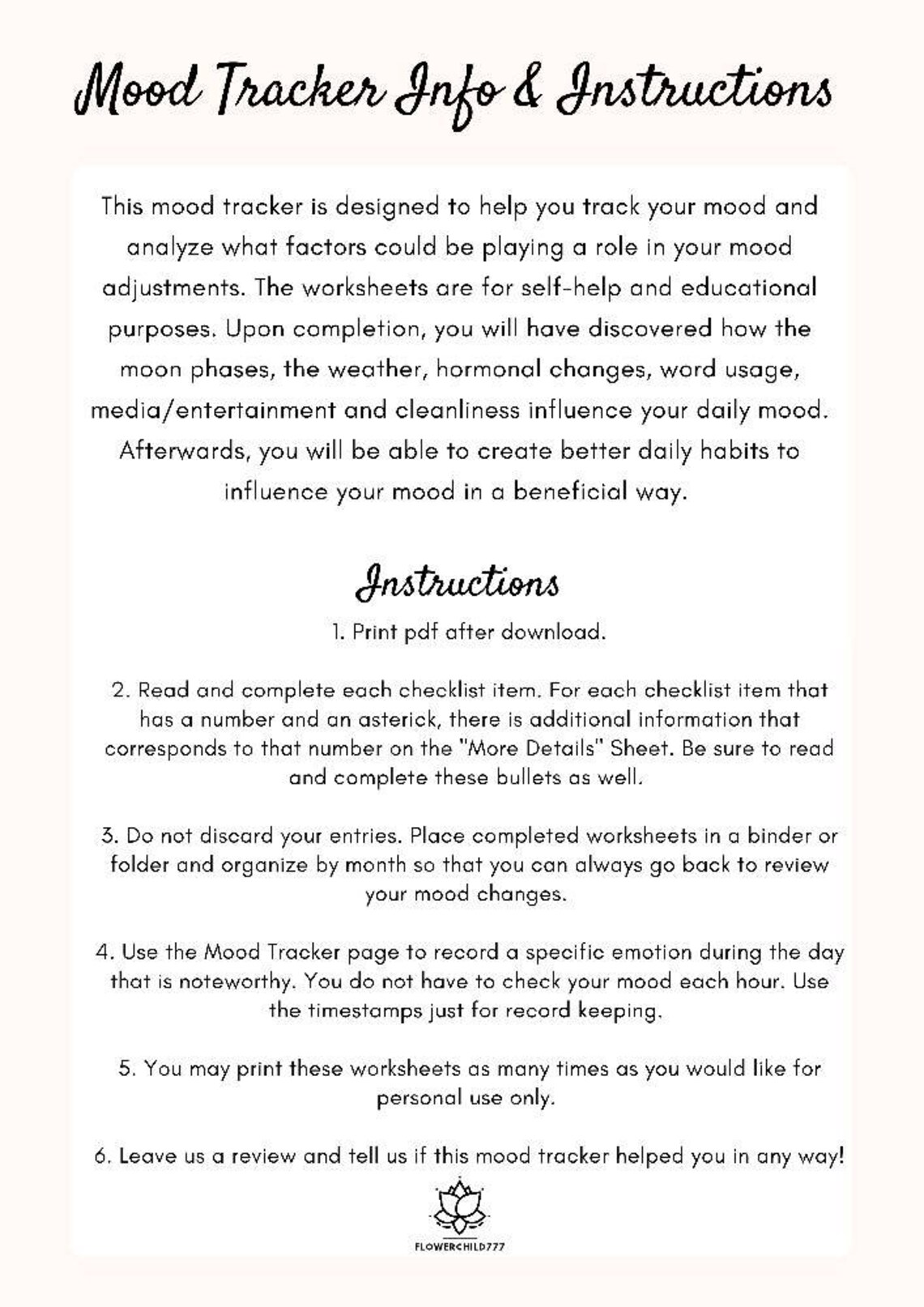 Mood Journal Emotions Wheel Daily Mood Tracker Monthly Mood - Etsy