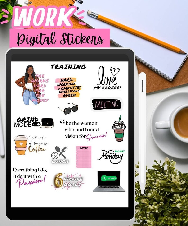 Work Stickers, Digital Work Planner Stickers, Business Planner Stickers ...