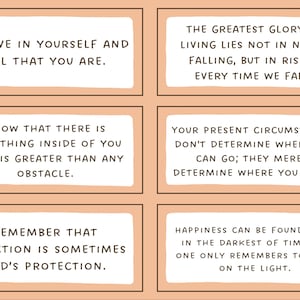 Printable Notes of Encouragement, Affirmation Notes, Inspirational ...