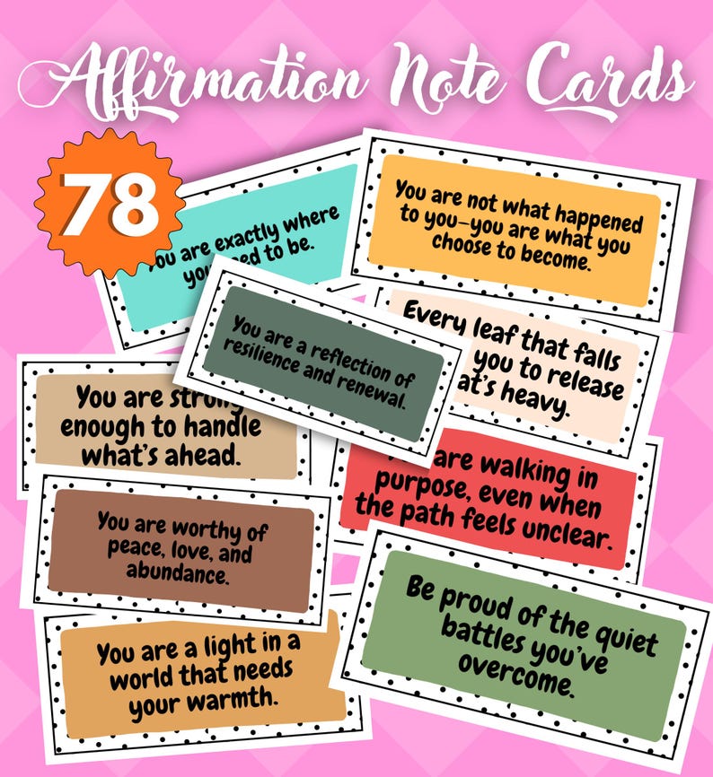 Printable Affirmation Cards | Notes of Encouragement | Positive Quotes ...