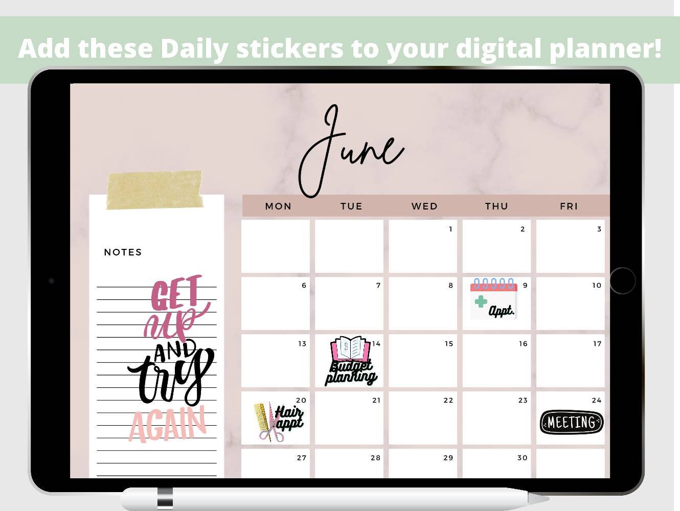 Everyday Digital Daily Life Stickers, Basic Stickers, Daily Digital ...