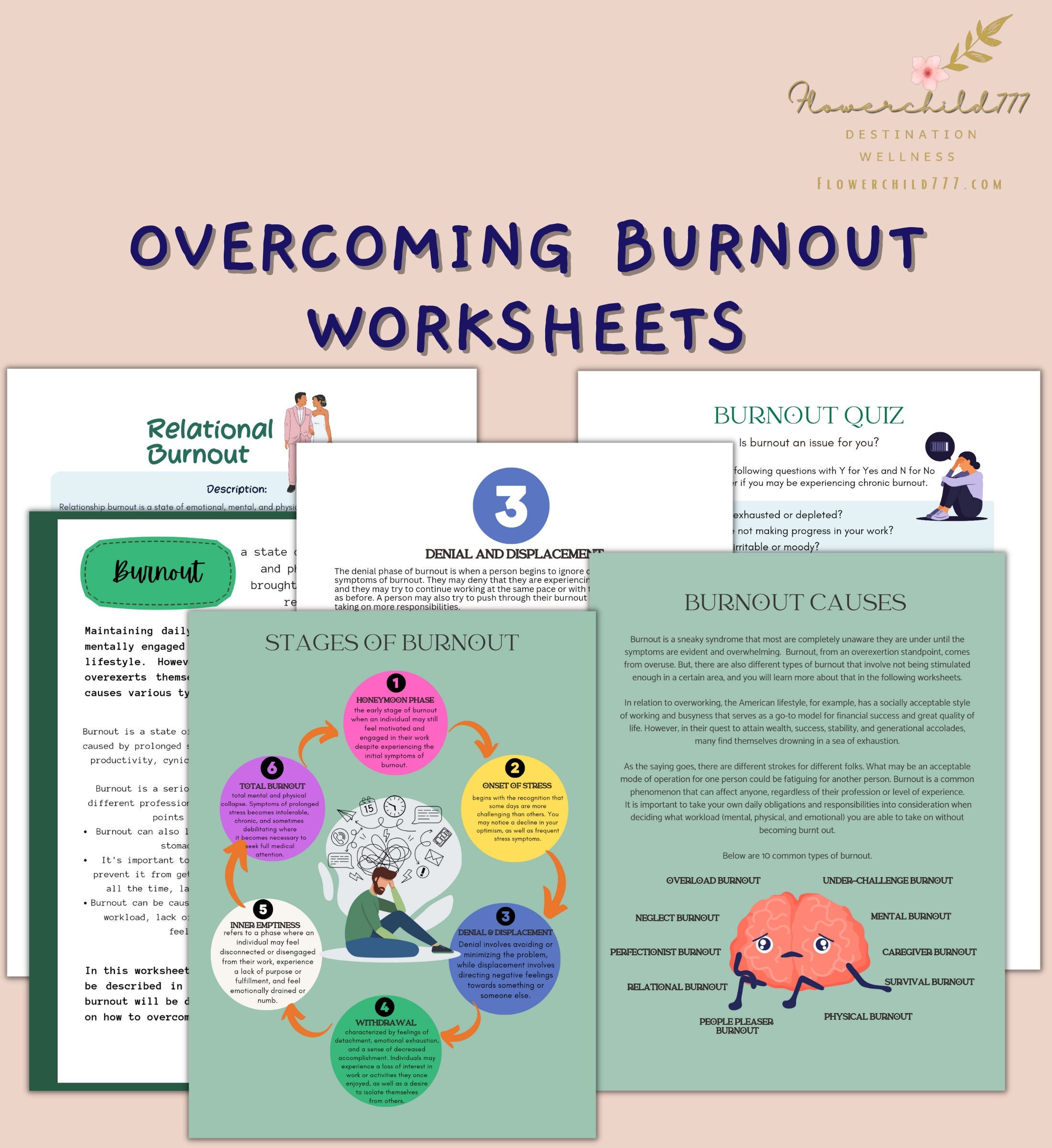 Self Care for Burnout Stay at Home Mom Burnout Tips Workbook, Stress ...