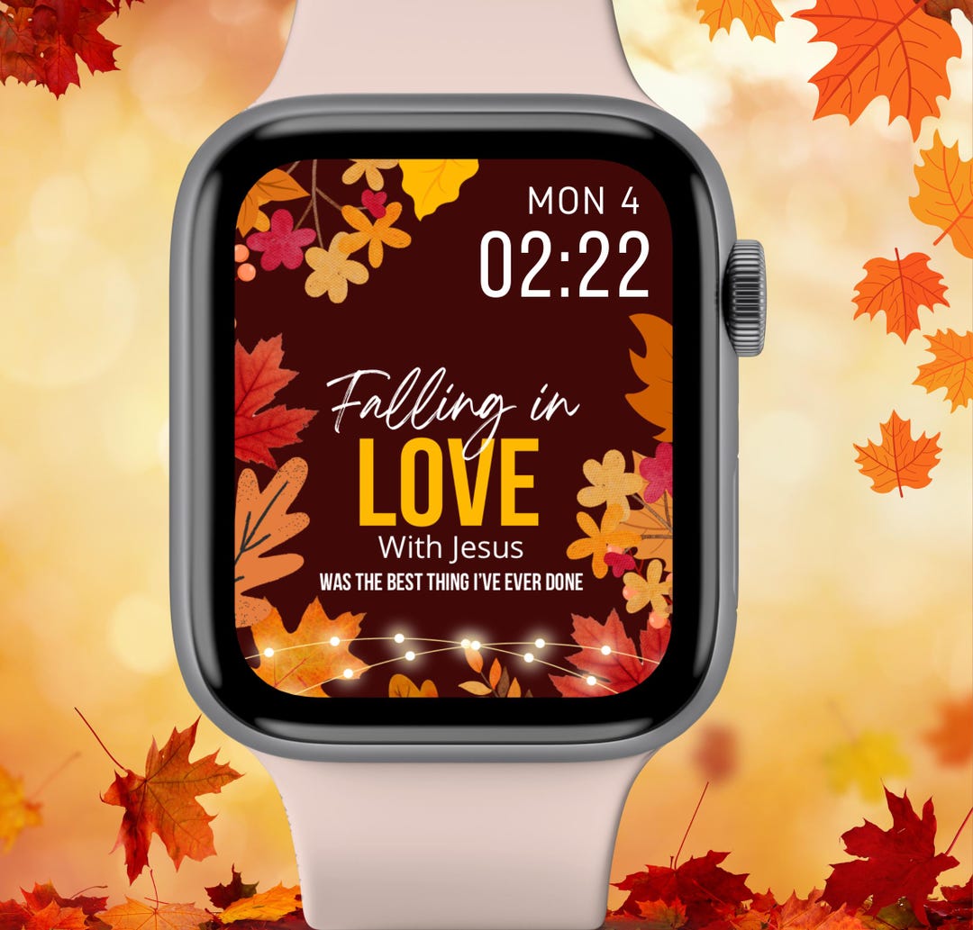 Christian Apple Watch Face Fall Autumn Wallpaper, Digital Watch Face ...
