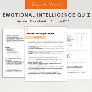 Emotional Intelligence Test, Self Awareness, Emotional Intelligence ...