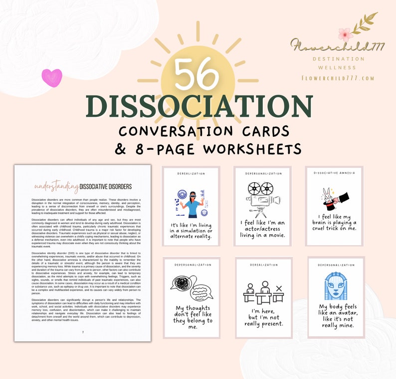 Dissociative Disorder, Dissociation Conversation Flashcards PTSD With ...