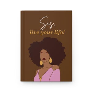 Black Women Self-care Hardcover Notebook Matte, College Gift, Black ...