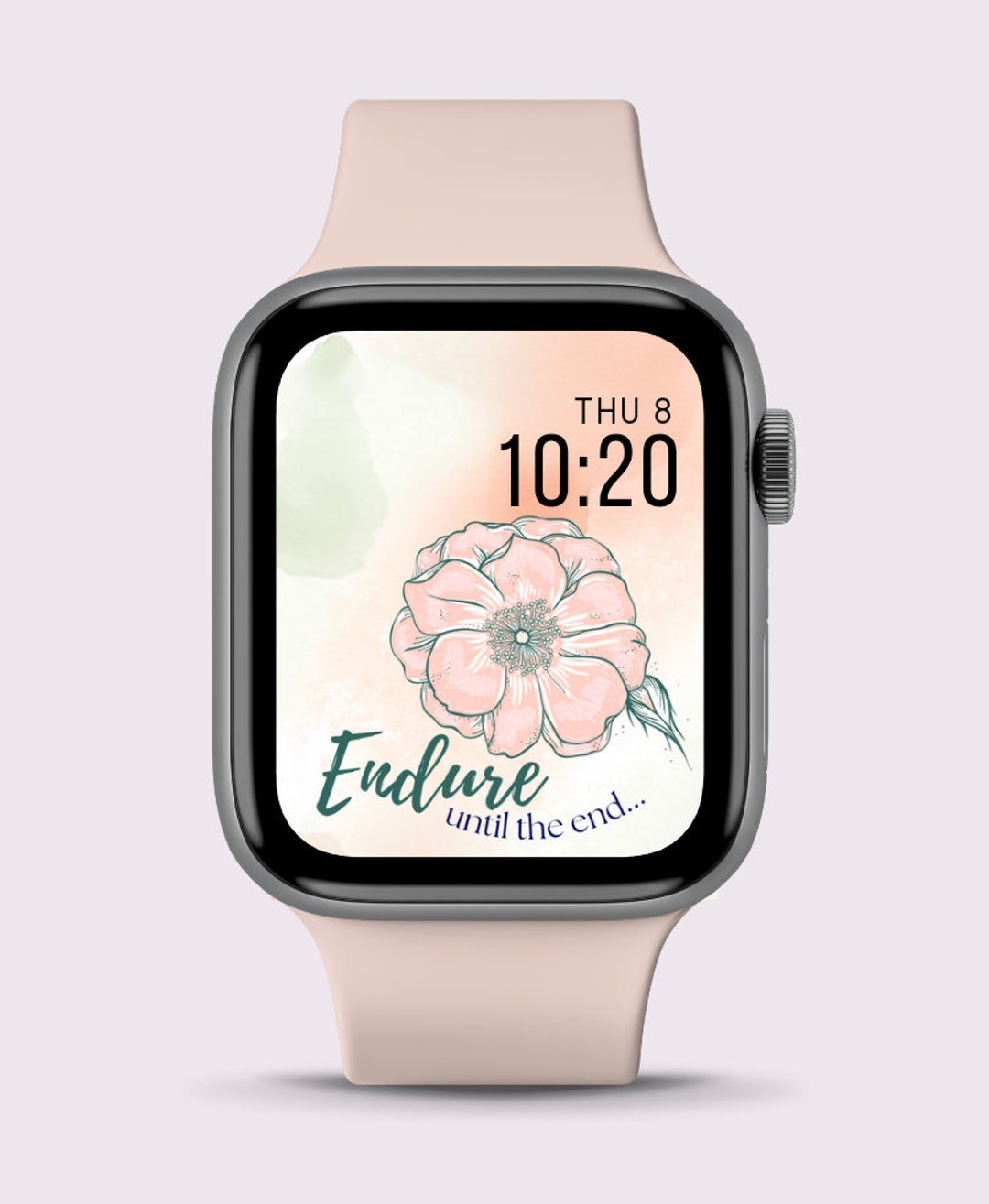 Christian Apple Watch Face Wallpaper, Digital Watch Face, Watercolor ...
