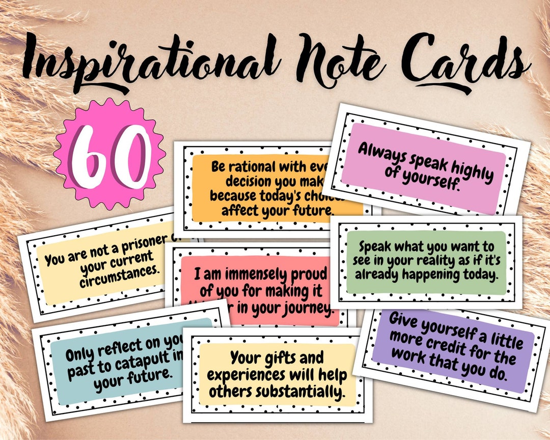 Printable Notes of Encouragement Affirmation Notes - Etsy