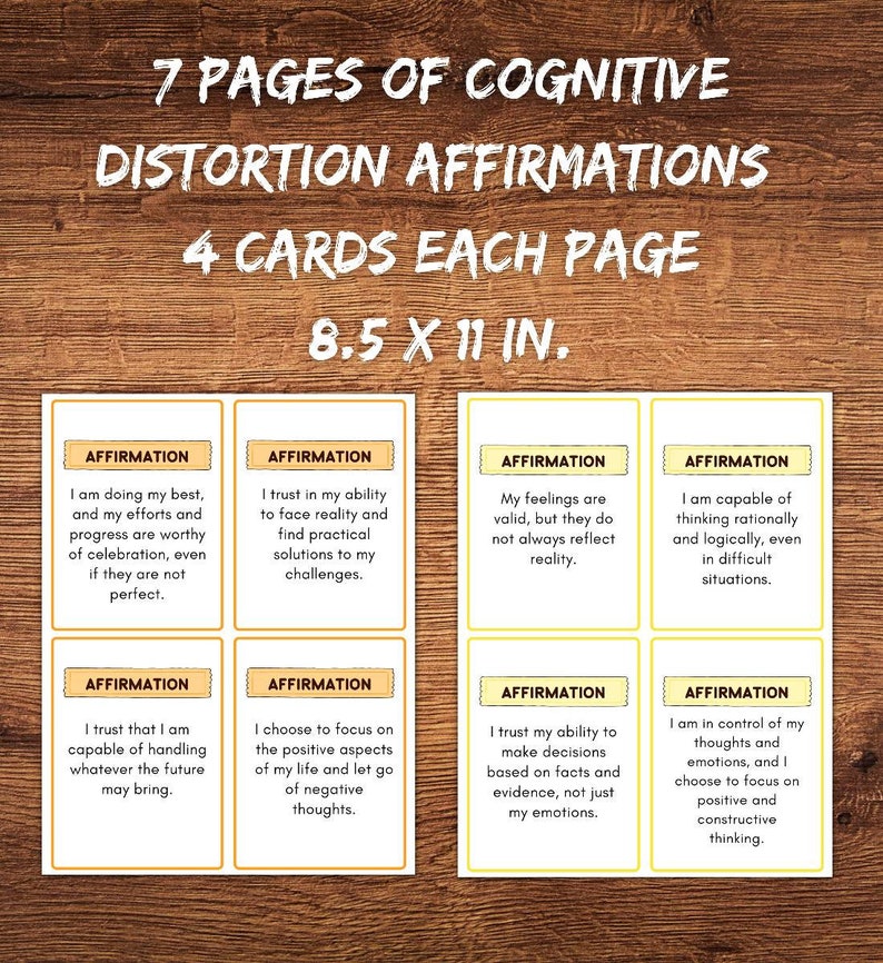 Cognitive Distortions Flashcards, Cognitive Distortions Pdf Thinking ...