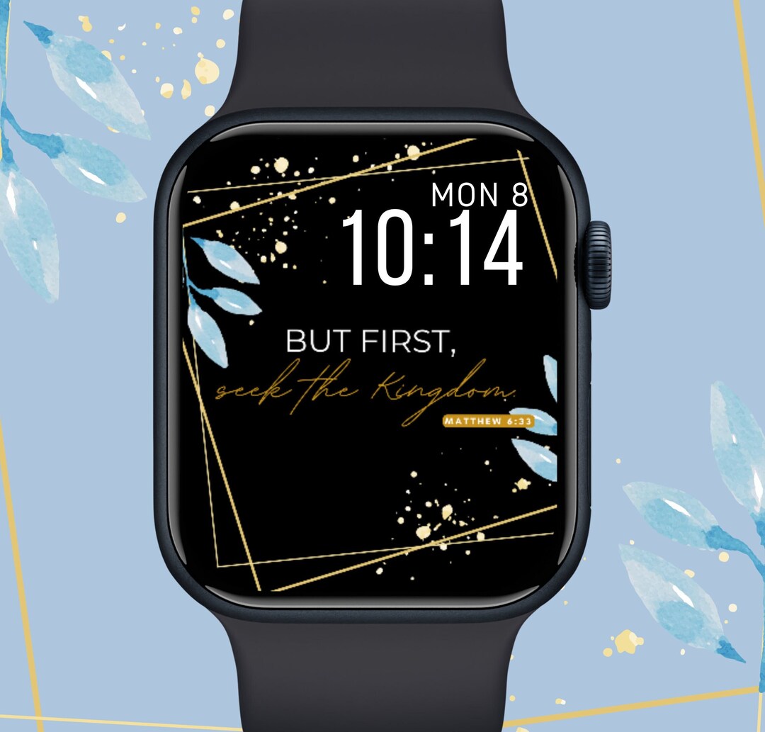 Floral Apple Watch Face Wallpaper, Faith Png, Christian Digital Watch ...
