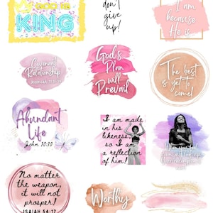 Faith Digital Stickers, Religious Stickers Png, Bible Verse Png Planner ...